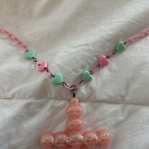 Jewelry | Handmade Pastel Goth Cross | Poshmark
